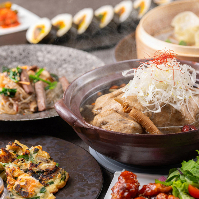 サムギョプサルコース 鮮度に拘ったサムギョプサルをメインに、その他韓国王道料理をコースにしました。(+1,500円 2.5時間飲み放題選択可 ...