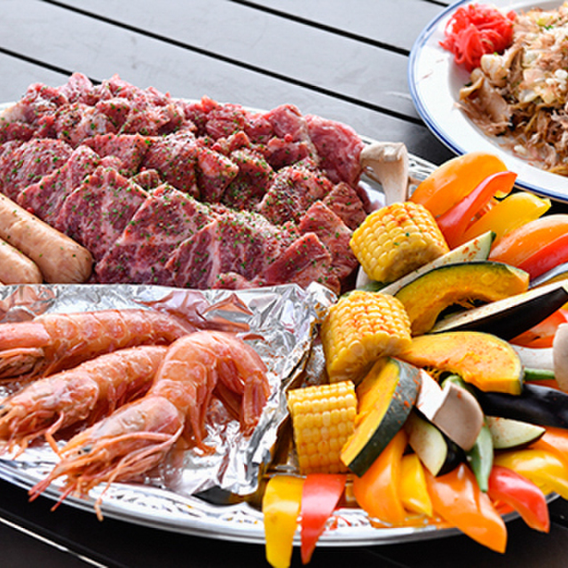 BBQプランC 和牛を含むお肉、野菜、フランクフルト、魚介類、焼きそばなどを贅沢に♪+料金で飲み放題付きに : DAY DREAMER'S ...