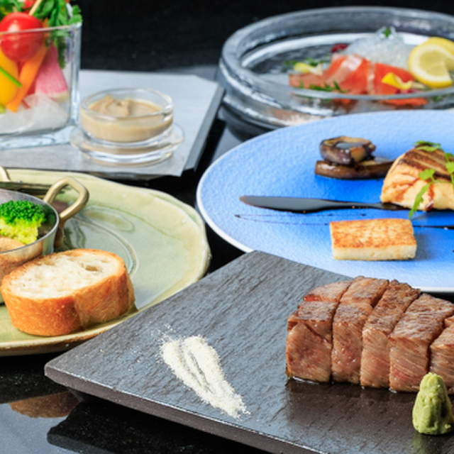 【ランチ】比良～HIRA～ 野菜、季節のスープ、牛フィレ肉など全7品を満喫 : 鉄板焼おおみ （OHMI てっぱんやき おおみ） - 島ノ関 ...