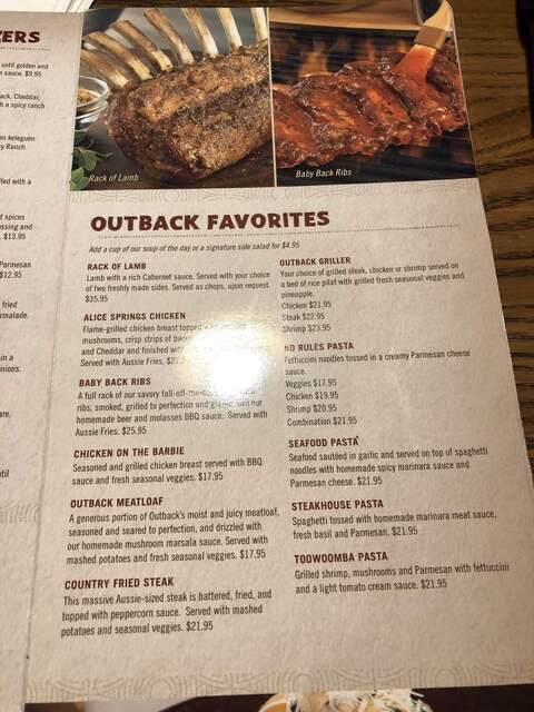 メニュー写真 : Outback Steak House Guam （アウトバック･ステーキハウス） - タモン/ステーキ | 食べログ