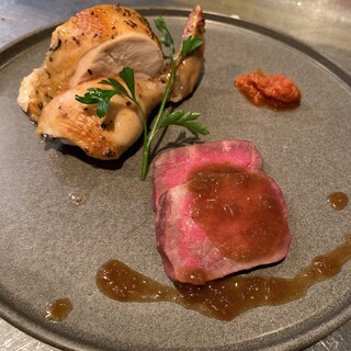 ☆ルコックランチコース☆看板メニューの【ロティサリーチキン＆ザブトンステーキ＆選べるガレット】人気メニューが召し上がれる素敵なコース ...