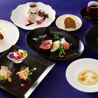 【DINNER】『Cena A』＜平日限定＞ メインは炭火で仕上げた「近海鮮魚」「神奈川県産相模豚」「神奈川銘柄牛 “やまゆり牛”サーロイン ...