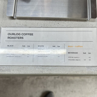 メニュー写真 : OURLOG COFFEE ROASTERS （アワーログ コーヒー ロースターズ） - 天神橋筋六丁目/カフェ | 食べログ