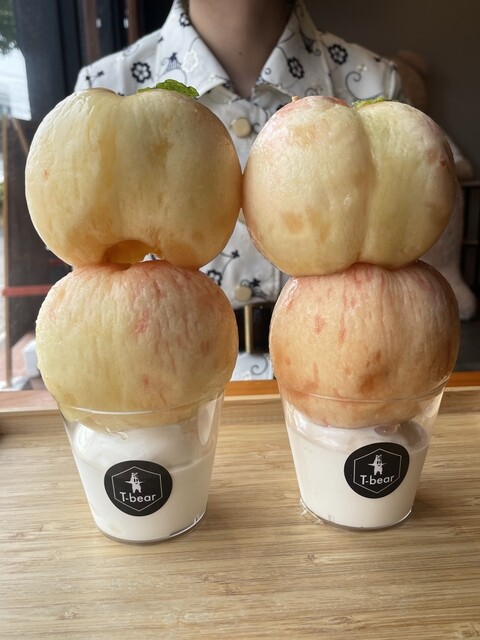 『西尾で桃を食べるなら！』by so-------ta : T-bear cafe （ティーベア カフェ） - 西尾/カフェ [食べログ]