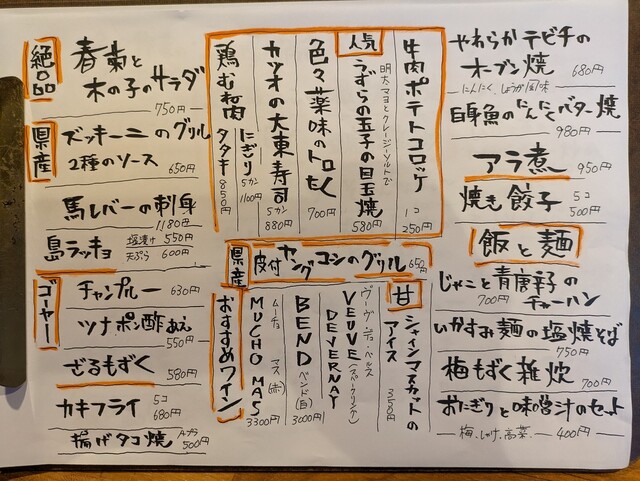 メニュー写真 : のろし （noroshi） - 旭橋/居酒屋 | 食べログ