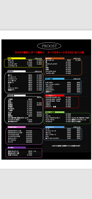 メニュー写真 : AMUSEMENT BAR PROOST （プルースト） - 北千住/バー | 食べログ