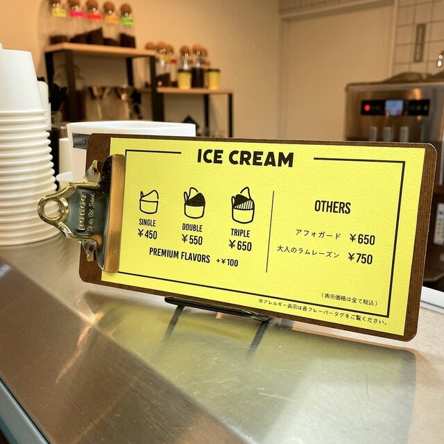 メニュー写真 : TRICO COFFEE & ICE CREAM （トリコ コーヒーアンドアイスクリーム） - 法界院/ジェラート・アイス ...