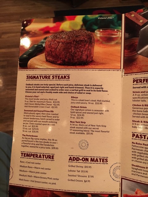 メニュー写真 : Outback Steak House Guam （アウトバック･ステーキハウス） - タモン/ステーキ | 食べログ