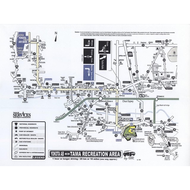 Map Of Yokota Ab Japan