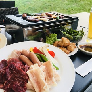 テラス席限定！BBQ食べ放題コース！豊富なドリンクメニューが魅力！飲み放題2H付！（男性4500円/女性4000円） : ジャングル・ビアガーデン （Jungle Beer Garden ...